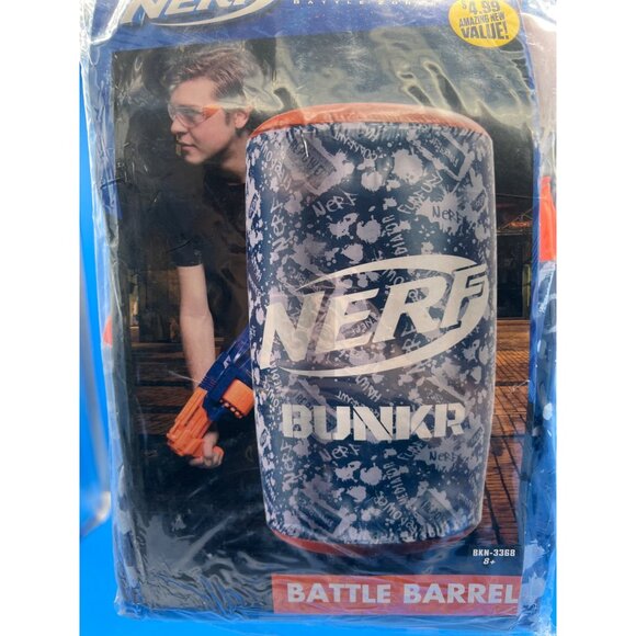 Nerf | Toys | Nerf Bunkr Battle Zones Inflatable Battle Barrel Blue 6 X ...
